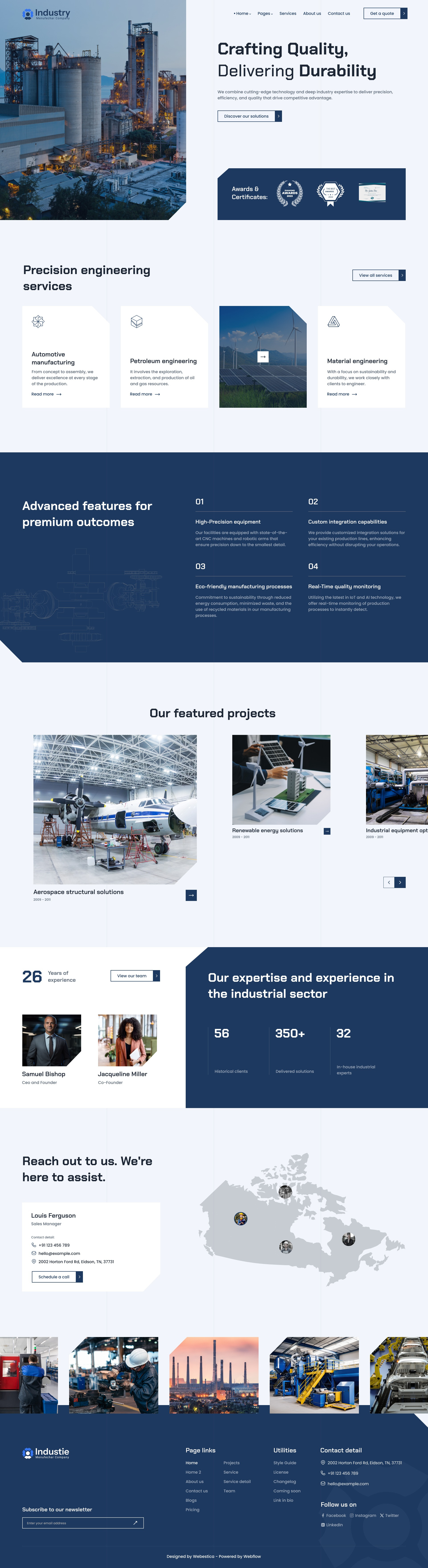 Industrial & Manufacturing website by Prashant Tandel on Dribbble