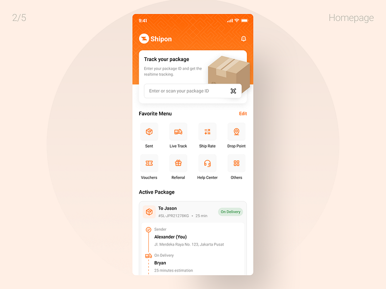 Shipon - Shipping & Delivery Mobile App by Emura on Dribbble