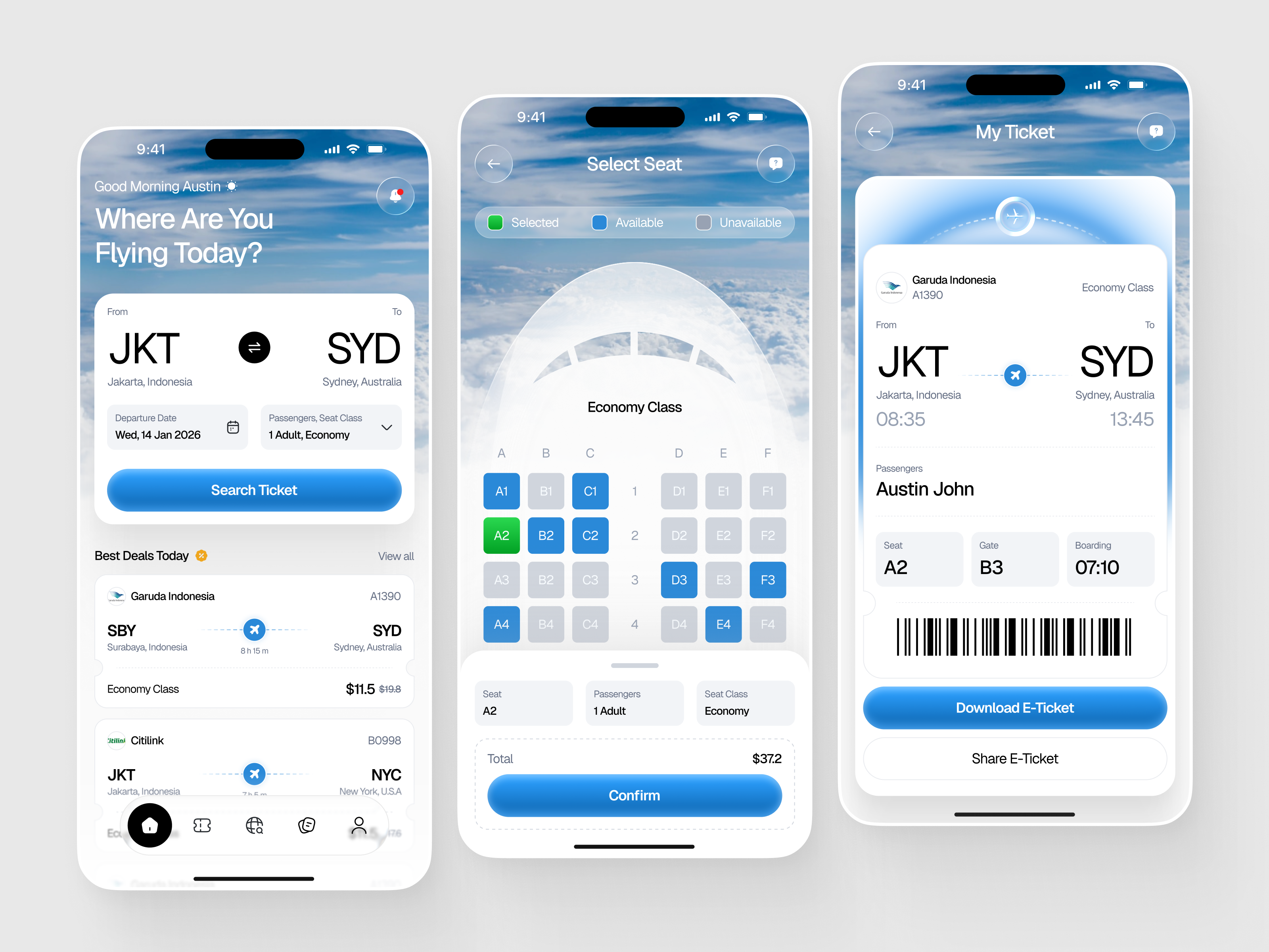 Skyo - Flight Booking App [Another Page] by Nija Design for Nija Works ...