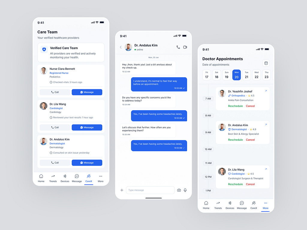 Online Patient Monitoring Mobile App Design by Nabil for Yscale Studio ...