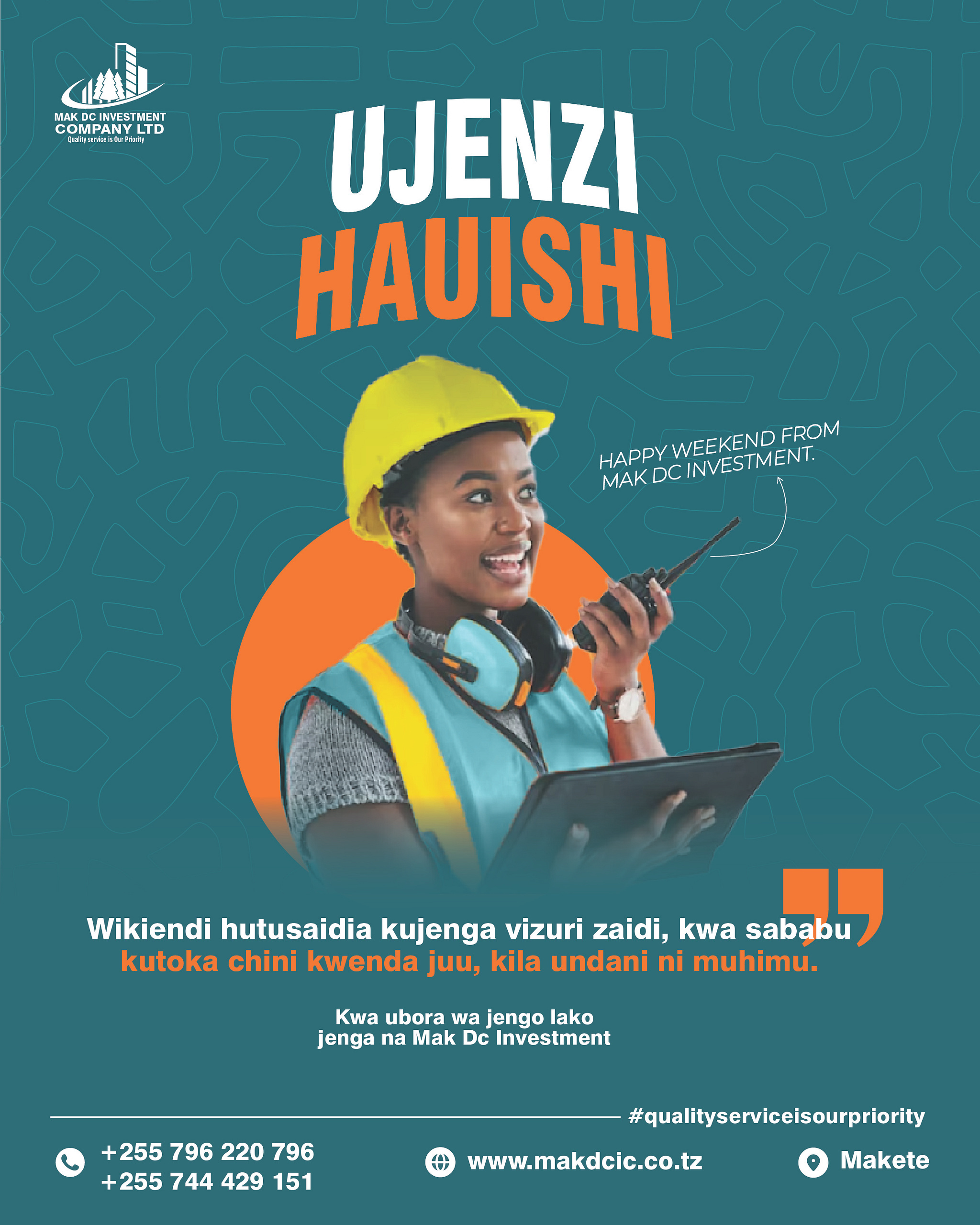 Construction poster design adhering to brand identity by Michael Mkange ...