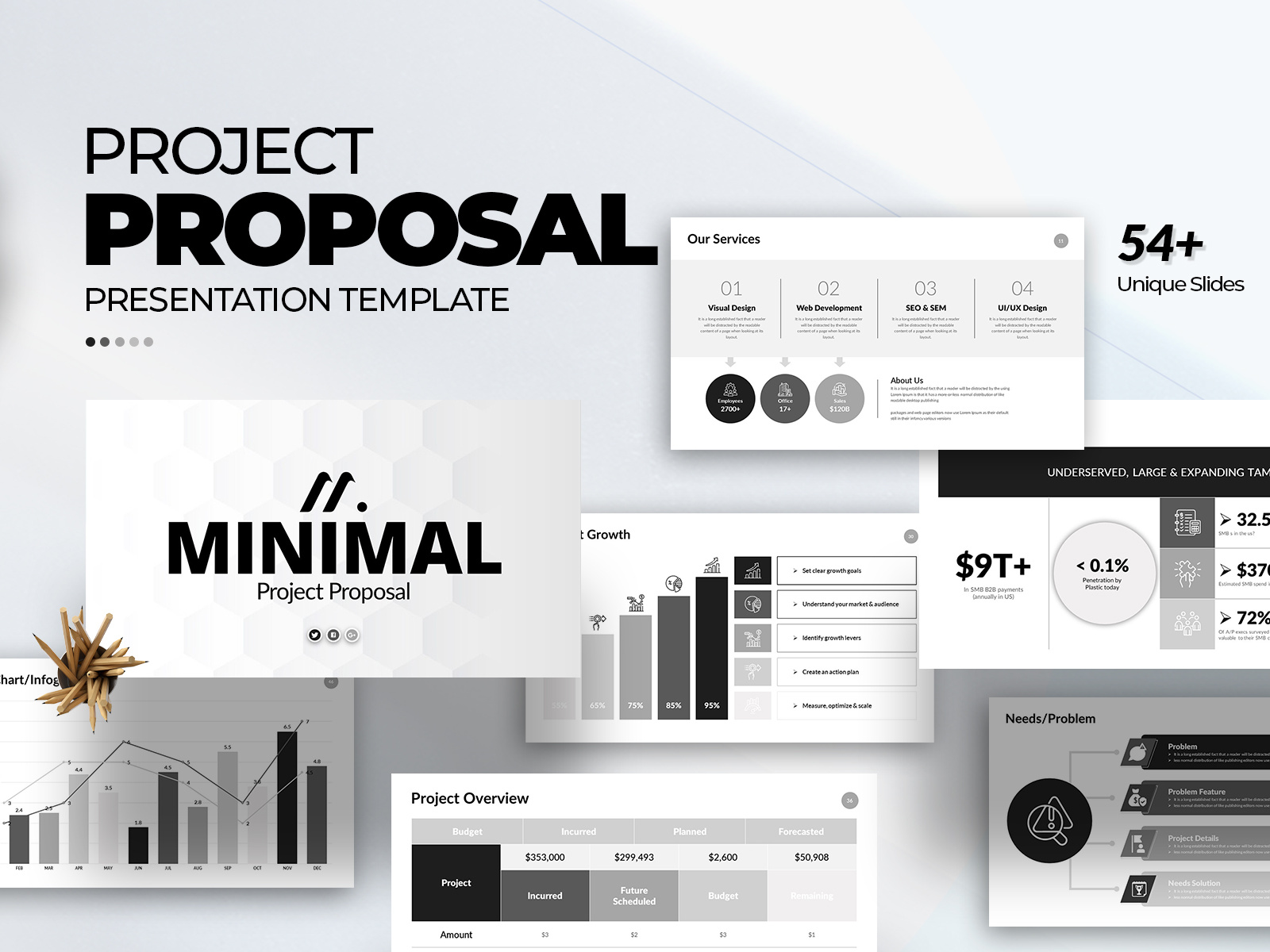 Minimal Project Proposal Presentation Template by Vortex Studio on Dribbble