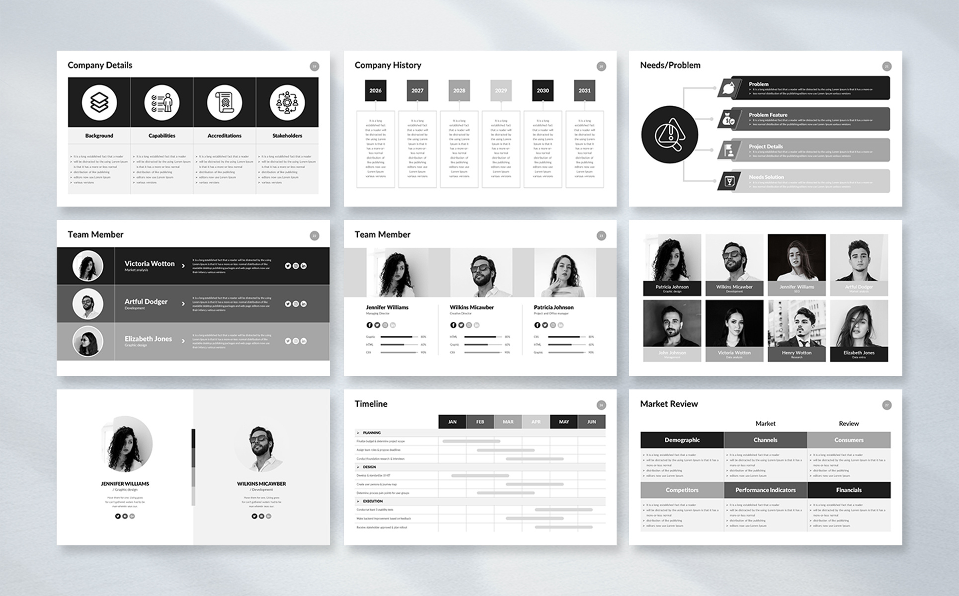 Minimal Project Proposal Presentation Template by Vortex Studio on Dribbble