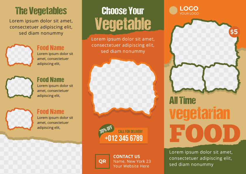 Food trifold brochure design template by Abdul Majid on Dribbble