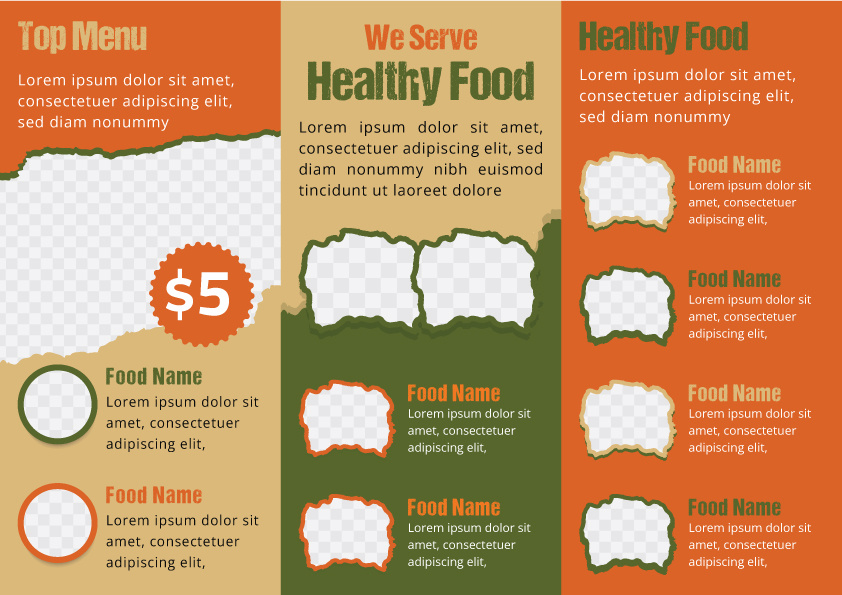 Food trifold brochure design template by Abdul Majid on Dribbble