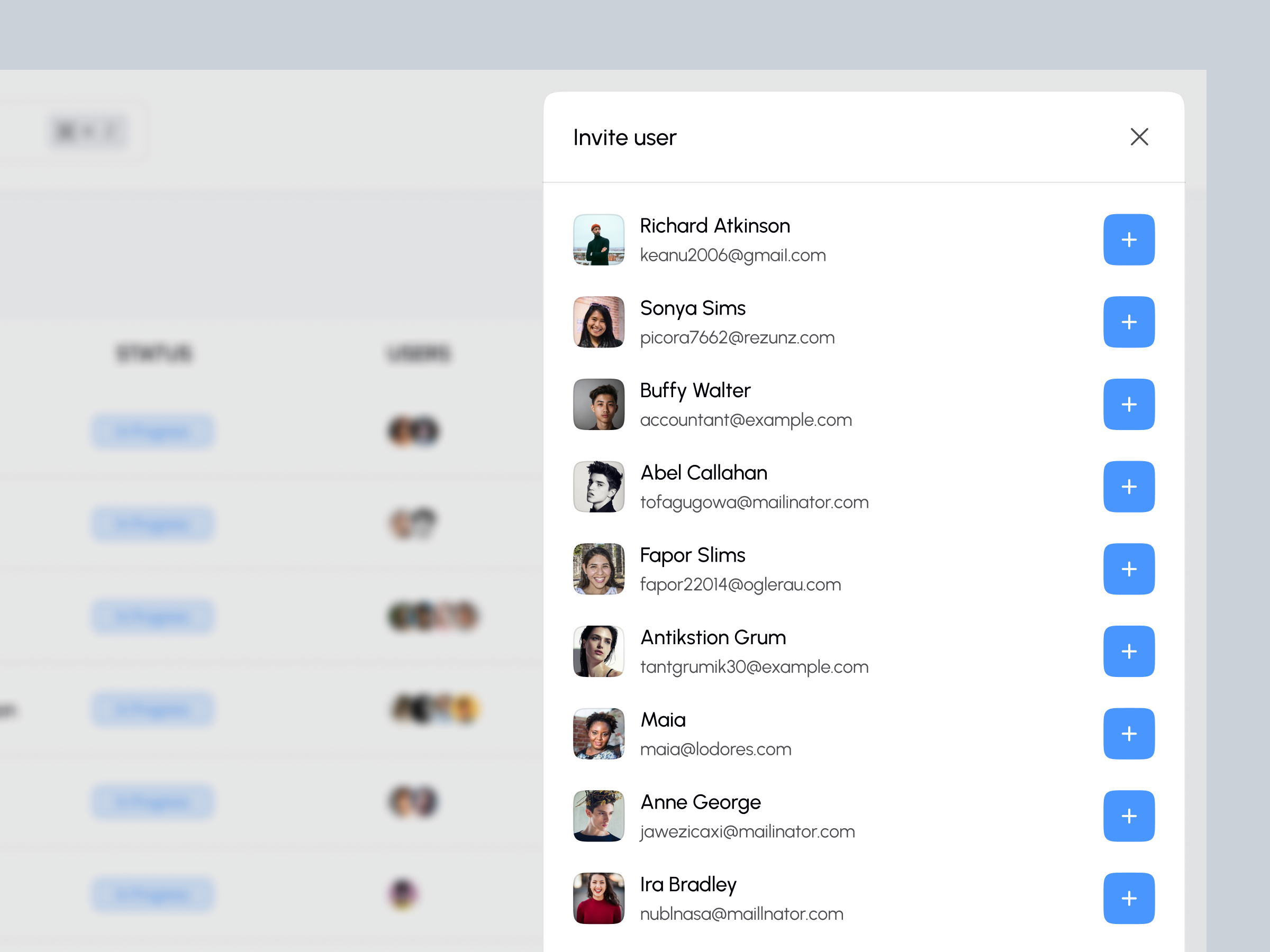 Invite Team Members Modal | Project Collaboration Dashboard UI by Musa ...