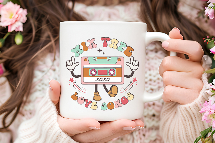 Groovy Music Lover Valentine Design - Mix Tape XOXO by designfashion on ...