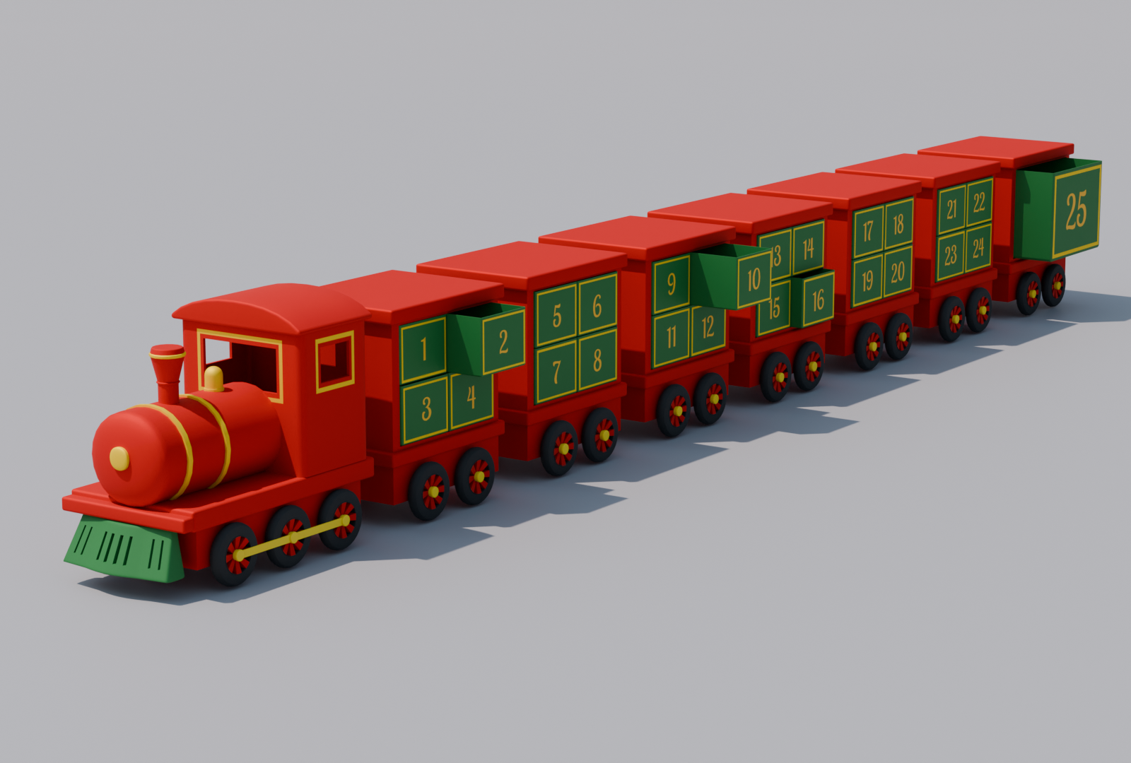 Christmas advent train calendar by Roxana S. on Dribbble