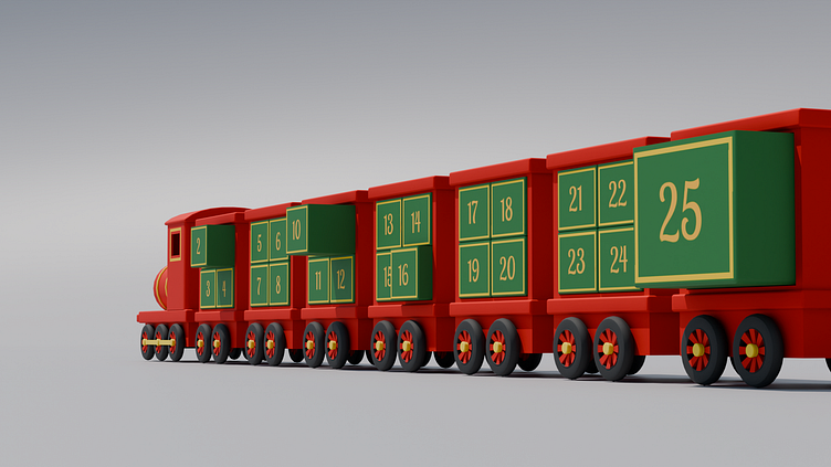 Christmas advent train calendar by Roxana S. on Dribbble