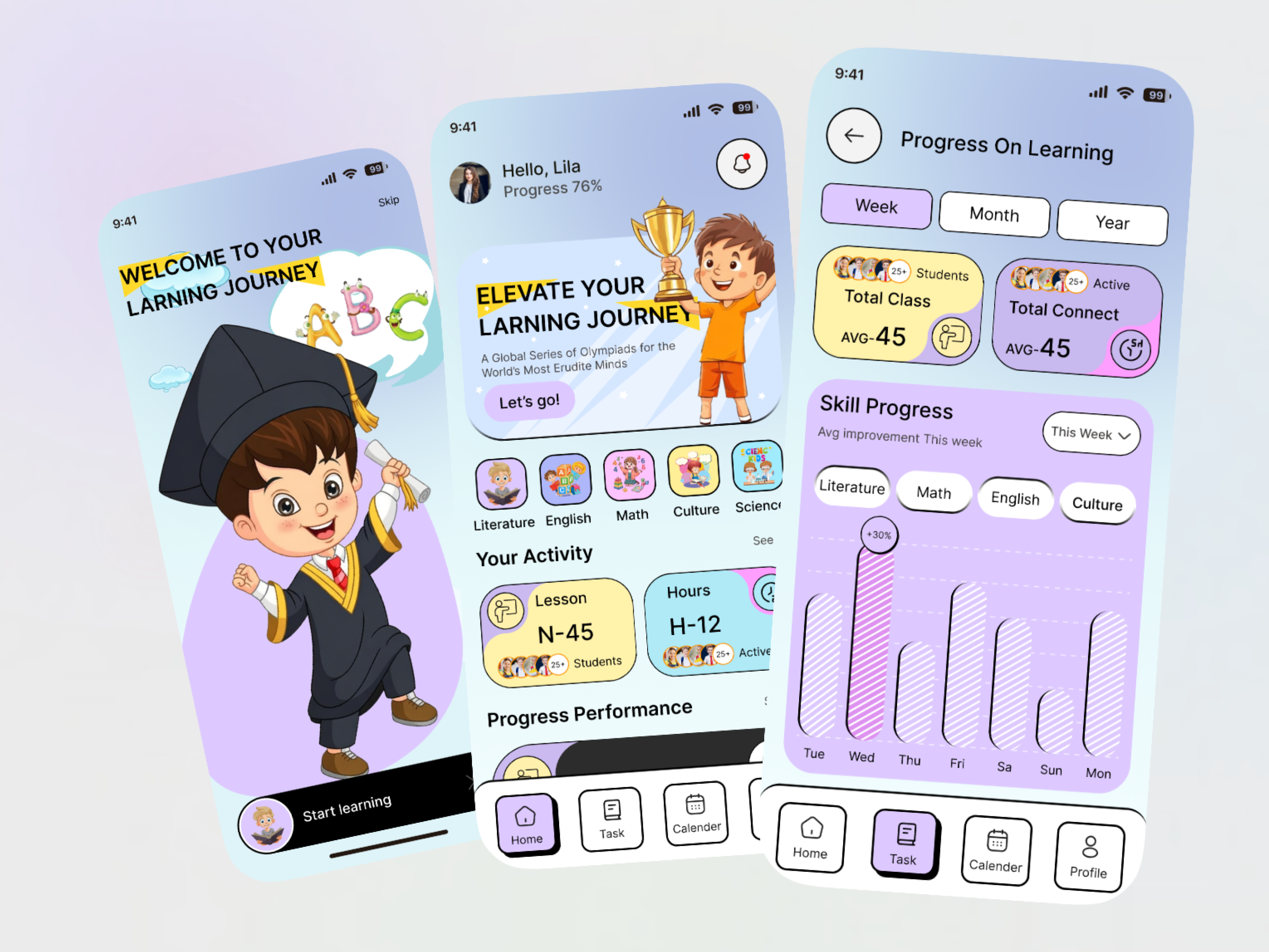 Kids Learning Mobile App UI Design by MaMuN AhAmEd on Dribbble
