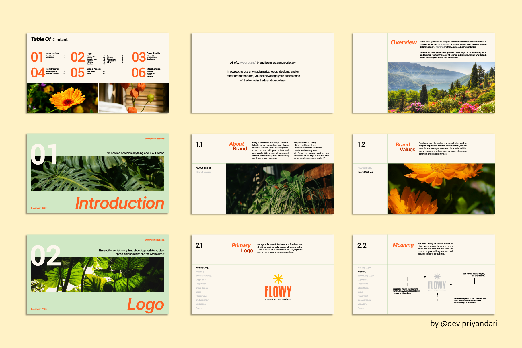 Brand Guidelines Template by Devi Priyandari on Dribbble