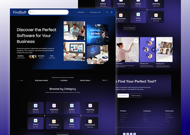 Software Discovery Landing Page by Saikat on Dribbble