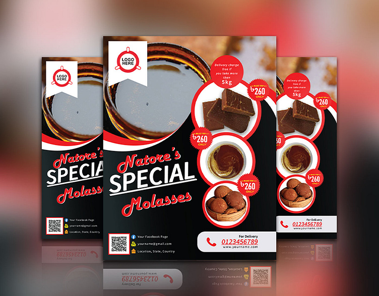 Traditional Food Product Flyer Design by Emam Hossain Shad on Dribbble