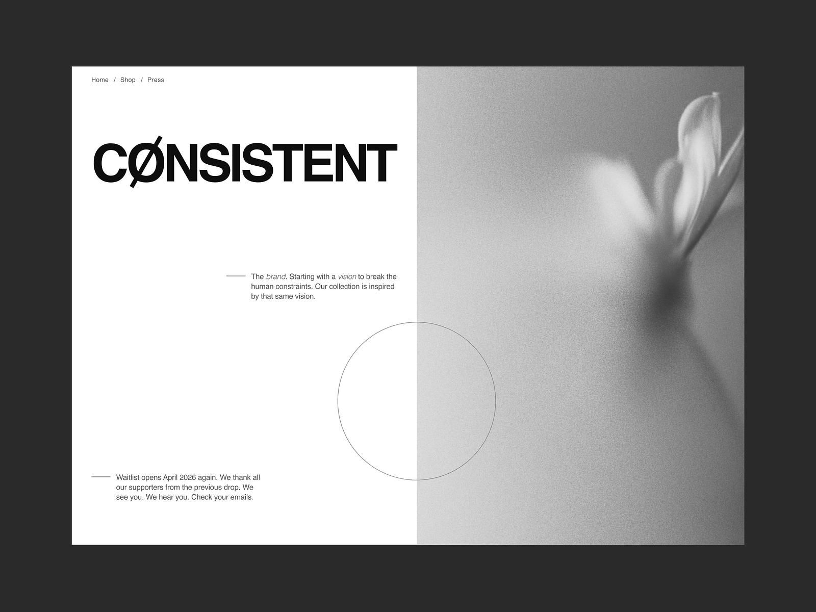 Consistent - Minimal Website Design by Nothing Factory on Dribbble
