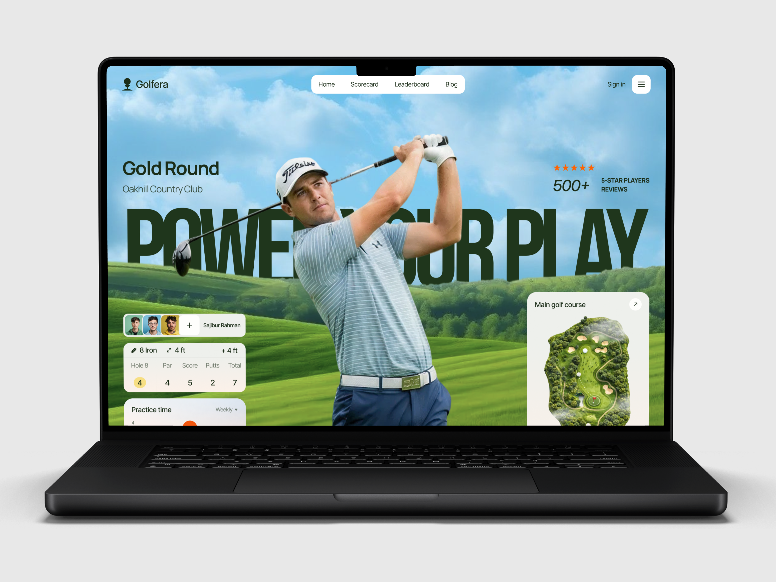 Golfera - Golf Club Website by Sajibur Rahman for Oripio on Dribbble