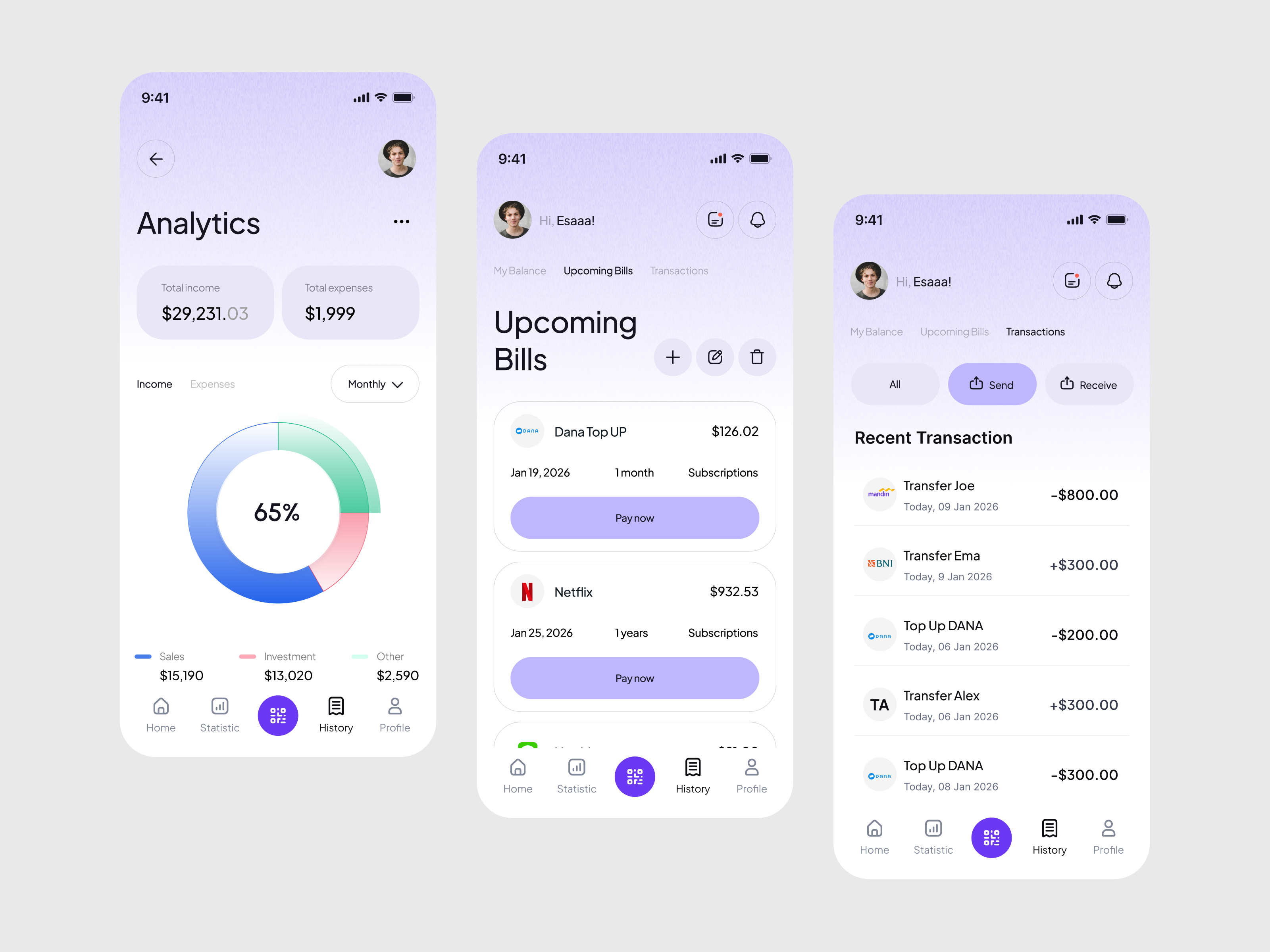 Finance Mobile App by Jumatechs Apps on Dribbble