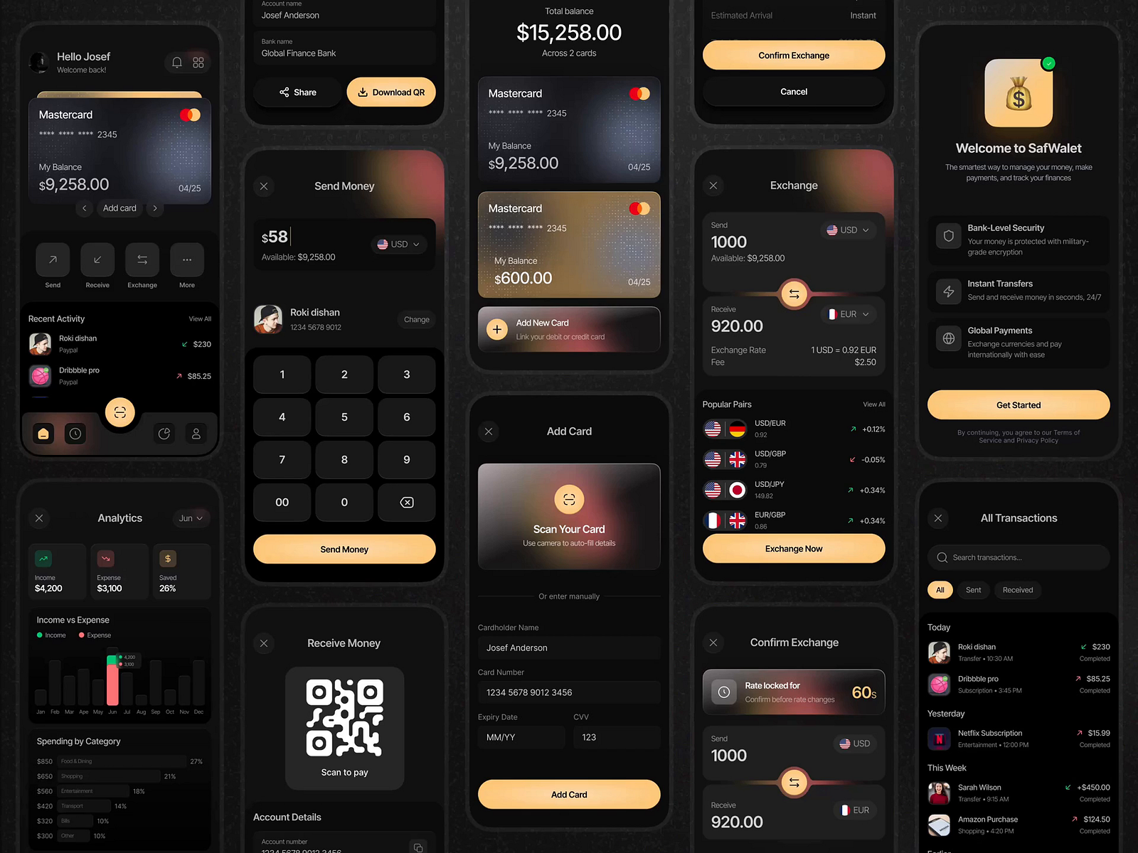 Finance App UI Design by Oyasim Ahmed for Zain's Studio on Dribbble