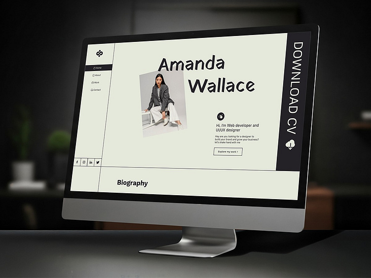 Personal Portfolio Website Template by Prashant Tandel on Dribbble