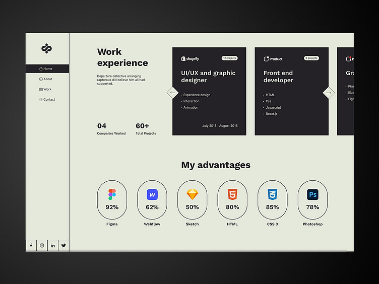 Personal Portfolio Website Template by Prashant Tandel on Dribbble