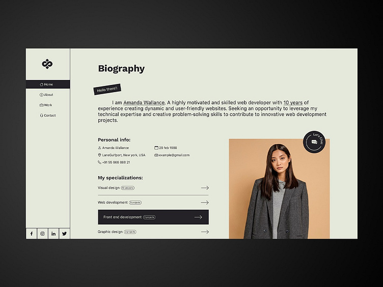 Personal Portfolio Website Template by Prashant Tandel on Dribbble