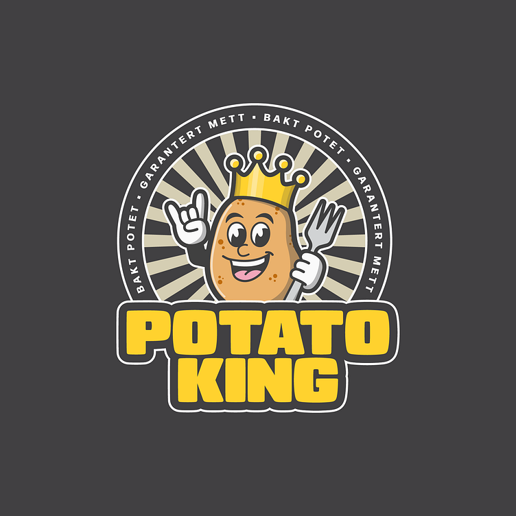 Logo Design // Potato King by Karianne Holm on Dribbble