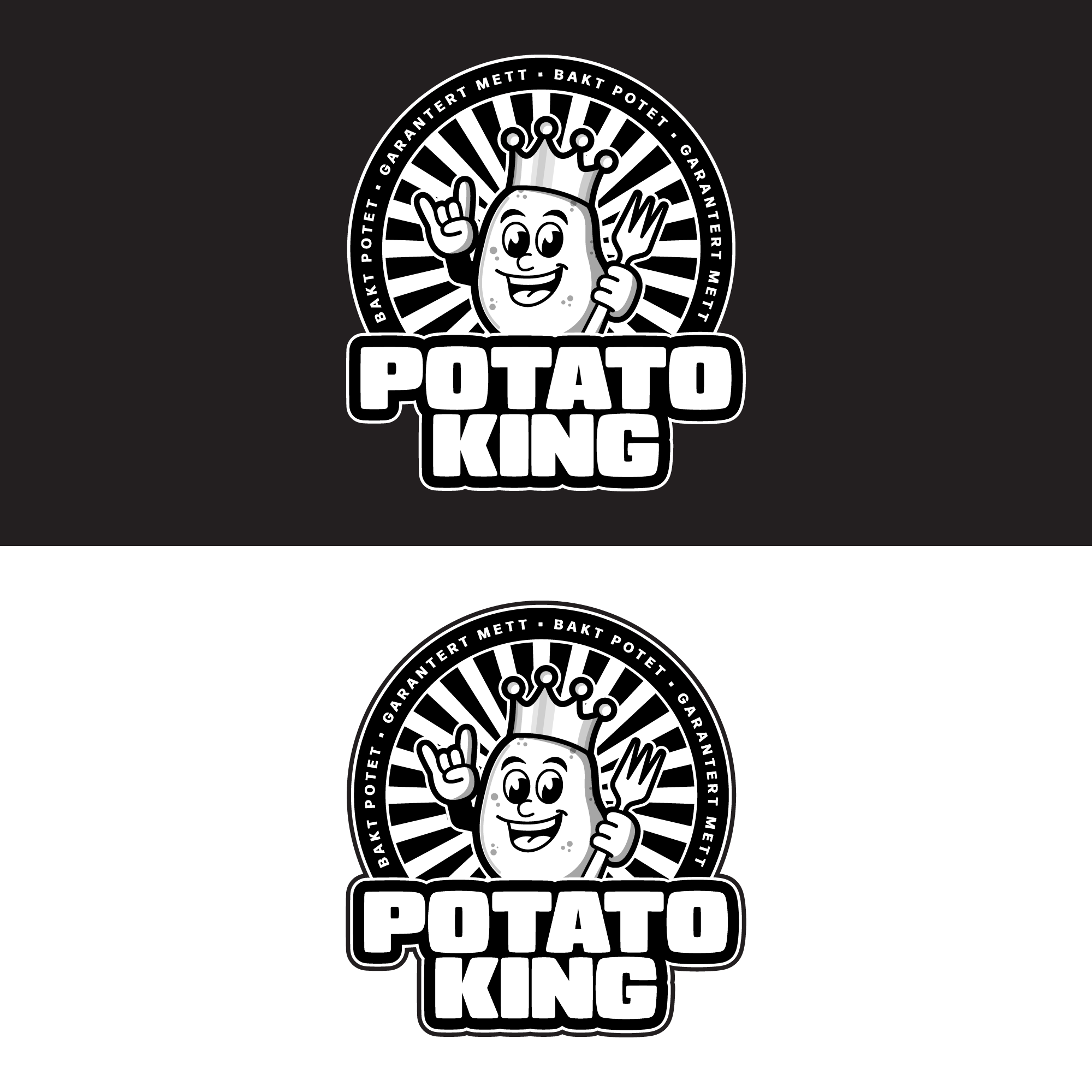 Logo Design // Potato King by Karianne Holm on Dribbble