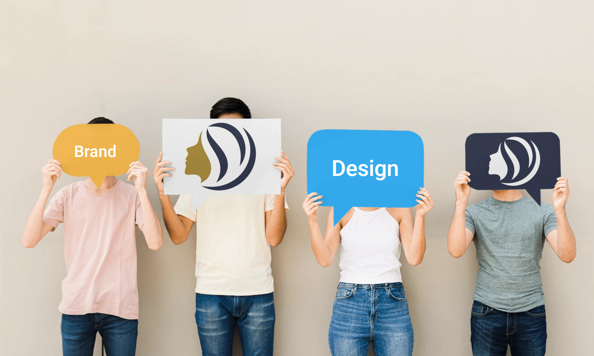 Unique Letter JD with Women Face combination logo concept by ...