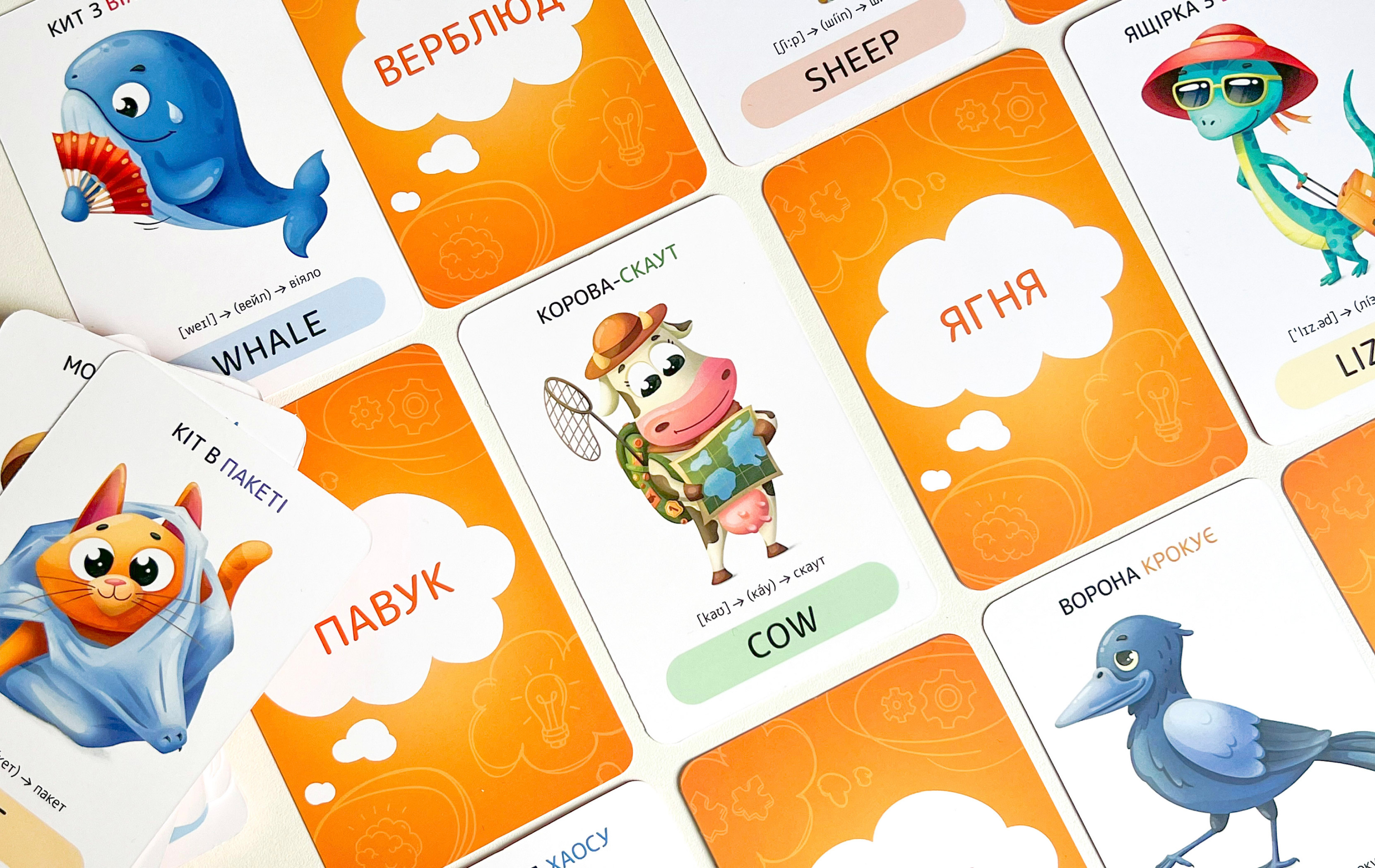 Cartoon Cow - Educational Flashcards for Kids by Hanna Hryhorenko on ...