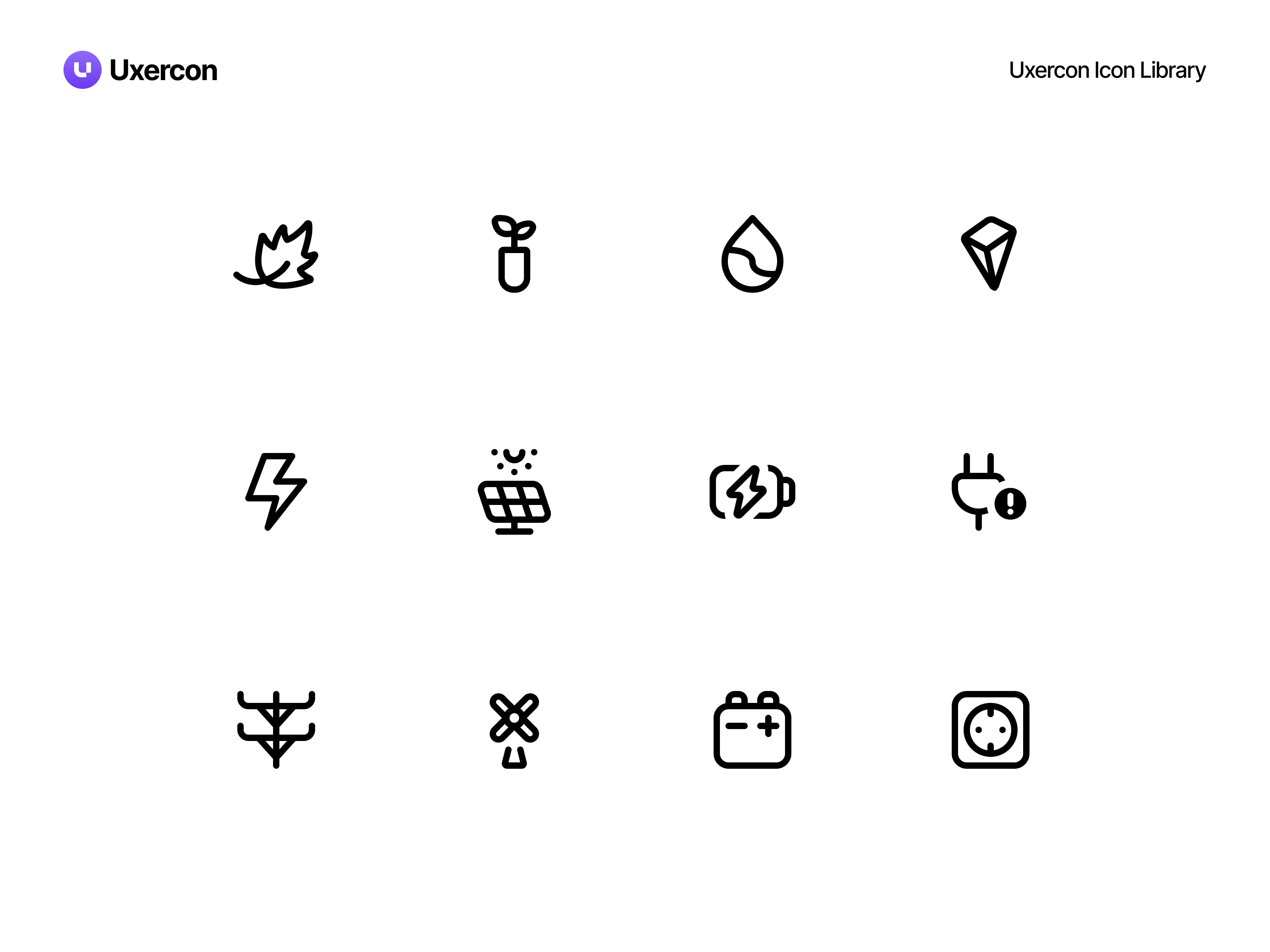 Energy & Electricity - Uxercon Icon Library by Uxercon | Perfectly Icon ...