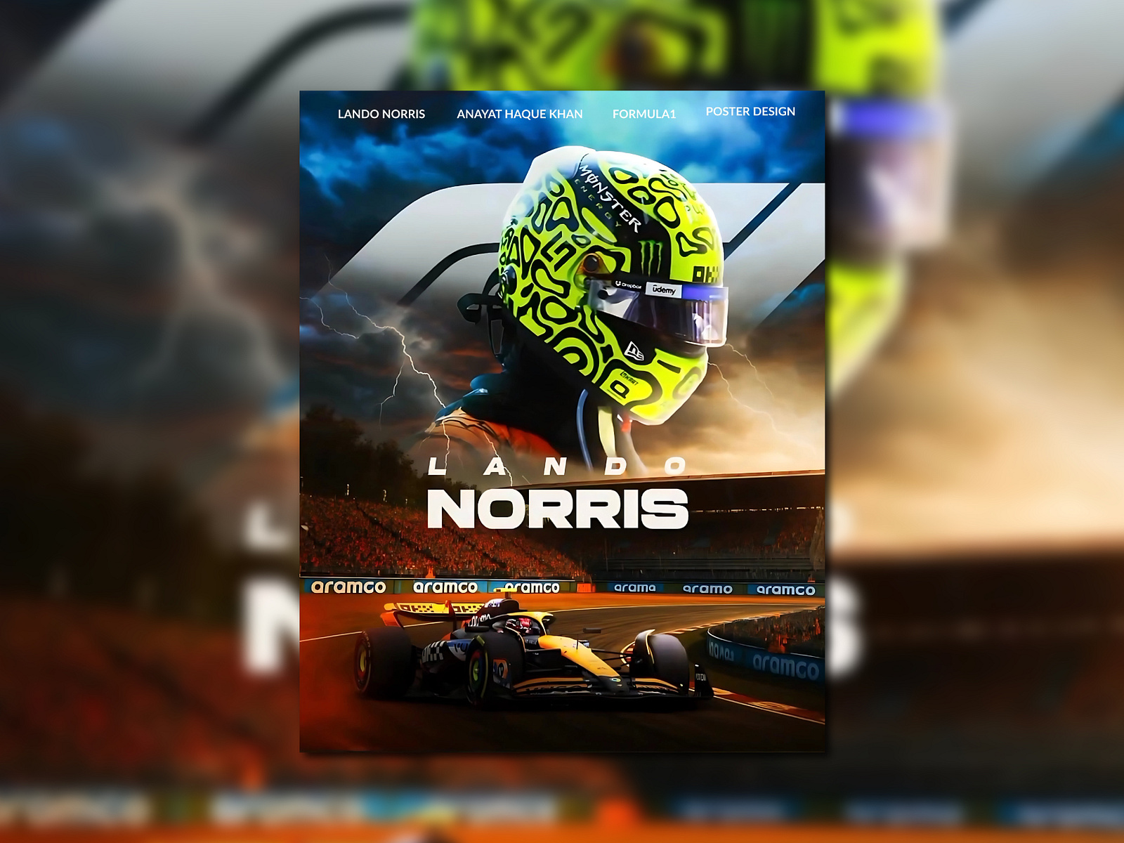 Lando Norris Illustrated Poster – McLaren F1 Art. by Anayat Haque Khan ...