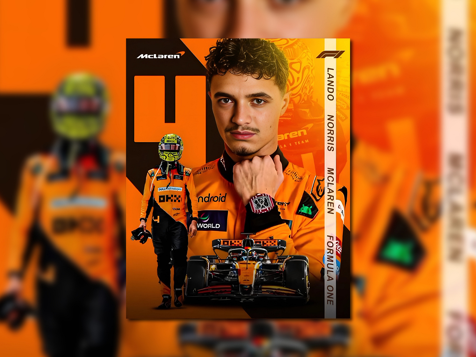 Lando Norris Digital Art Poster – Formula 1 Series. by Anayat Haque ...