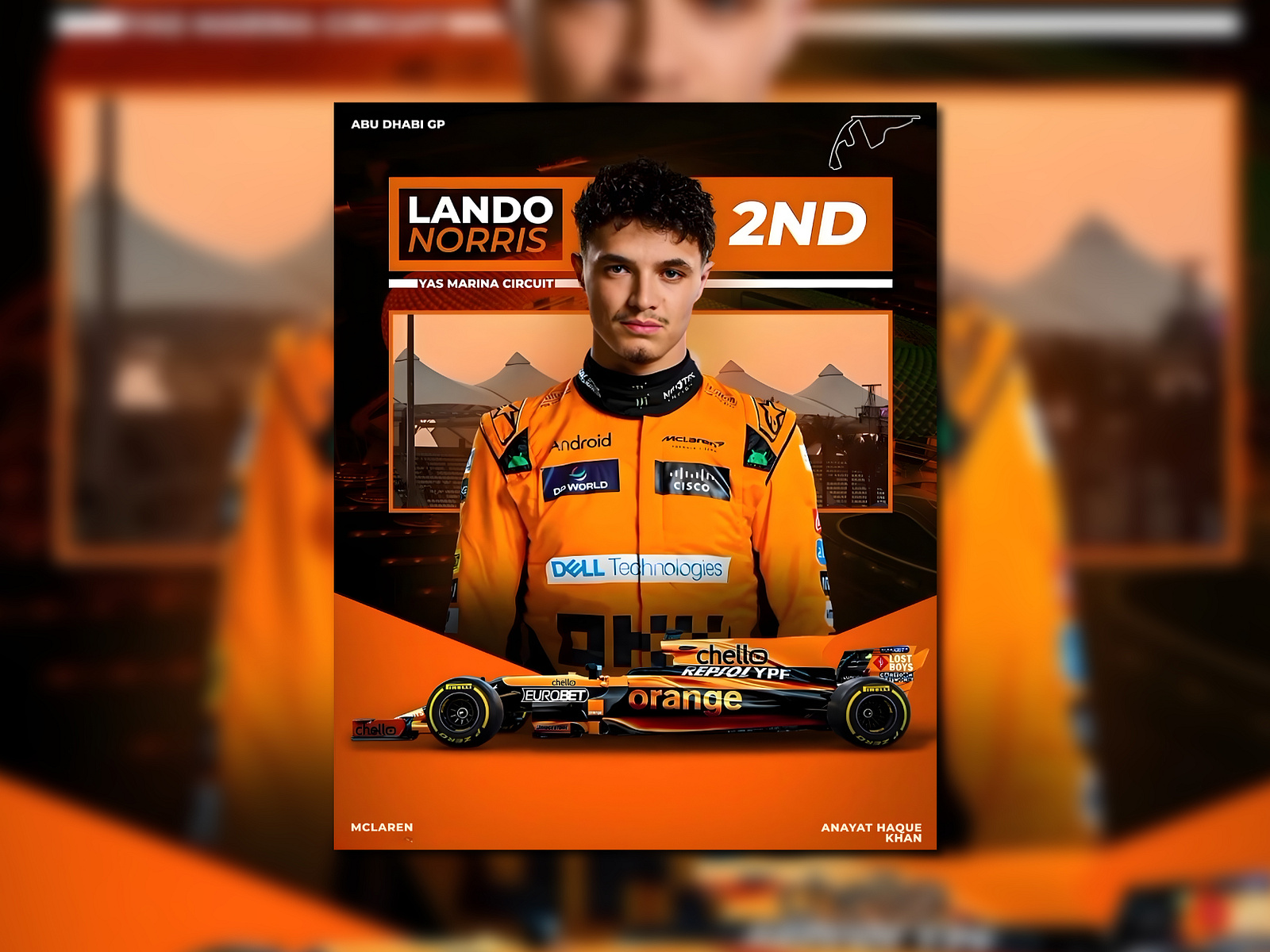 Lando Norris Formula 1 Driver Poster Design. by Anayat Haque Khan on ...