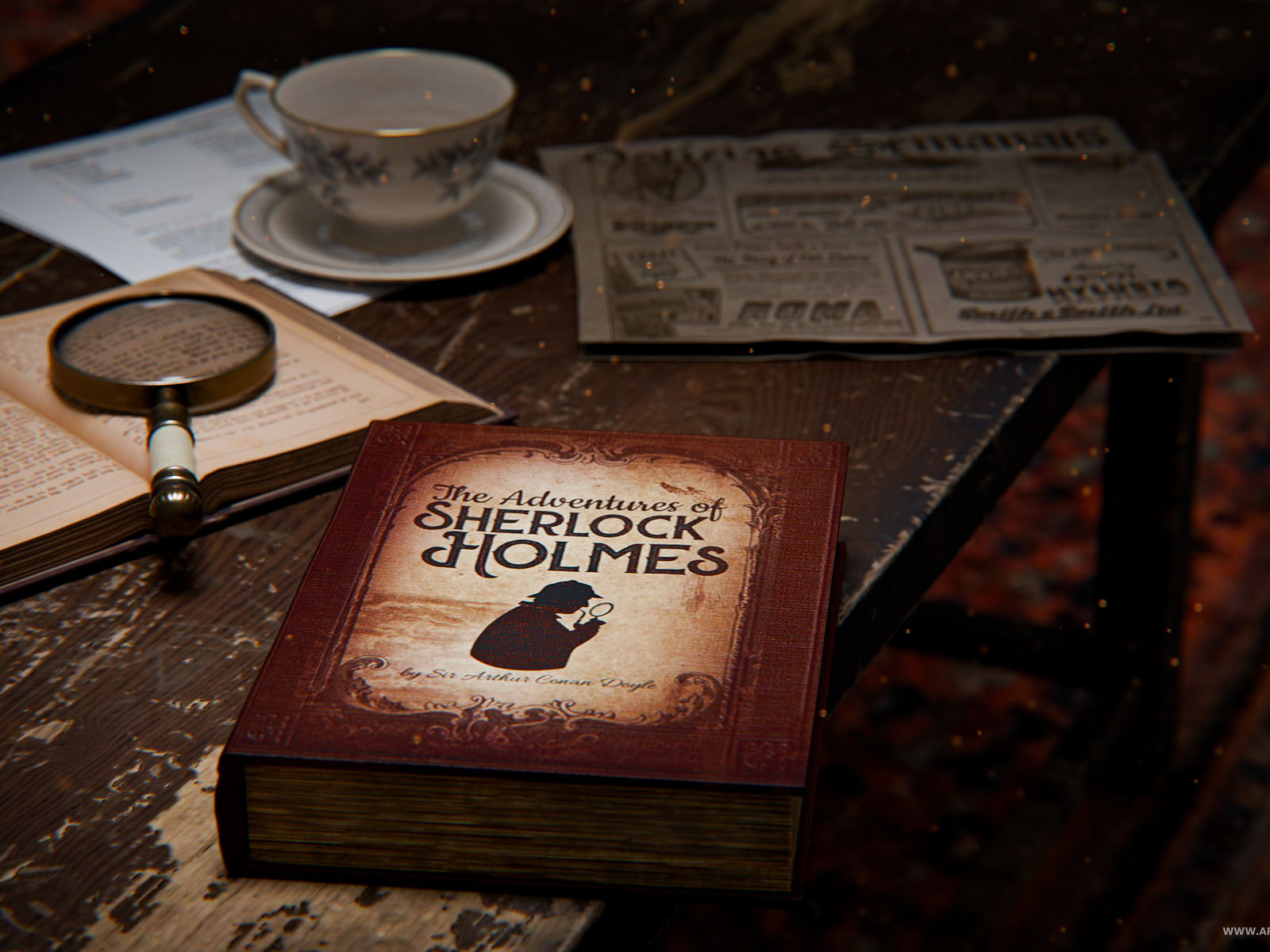 Sherlock’s Desk Cinematic Still Life - Blender render by TheRustyArt on ...