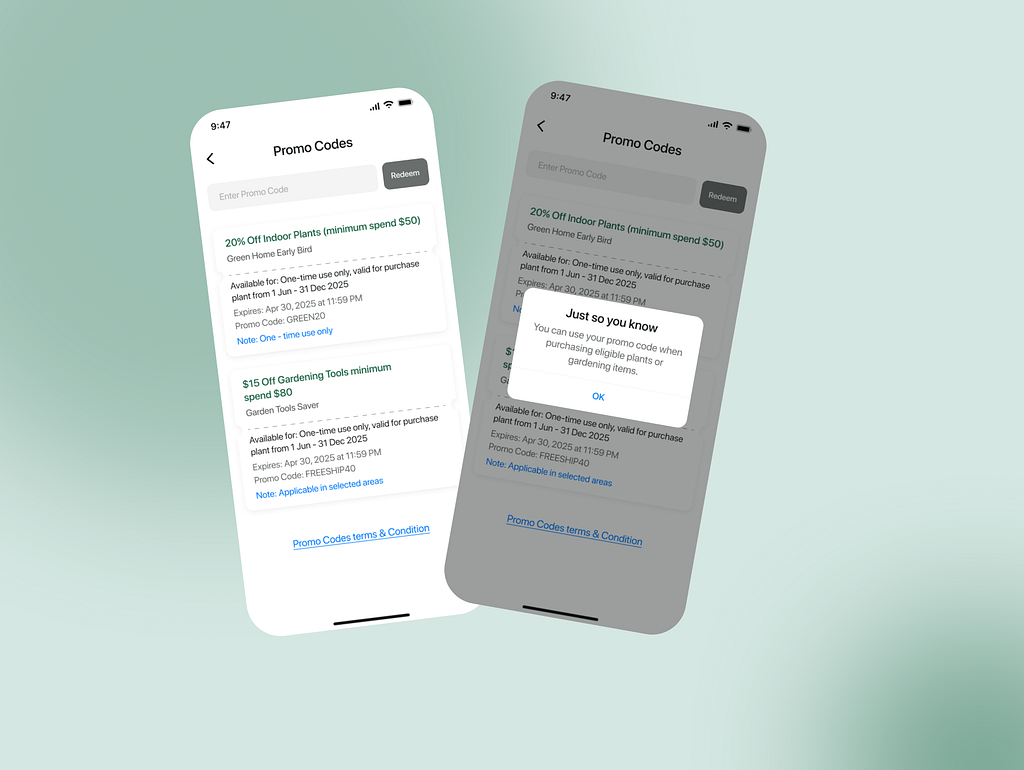 Promo Codes UI by UI Ants on Dribbble
