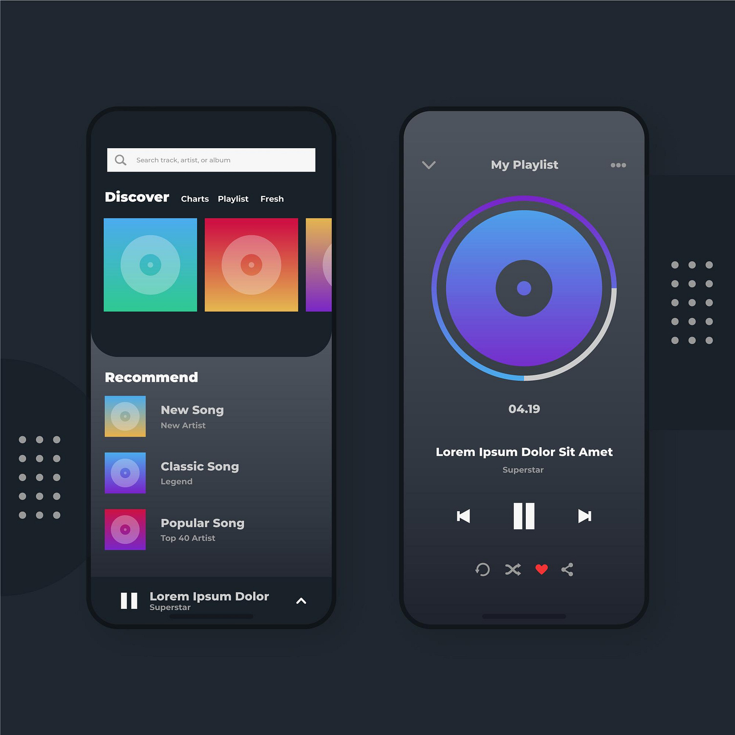 Music Player App Interface Collection by Ajnay on Dribbble