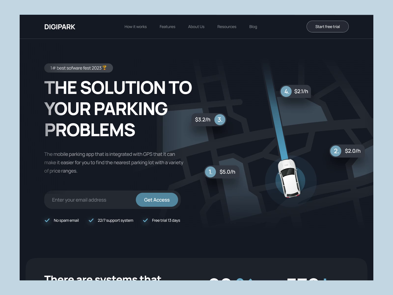 Digipark - Parking App Landing Page Animation by Iqbal musa for Pickolab Studio on Dribbble