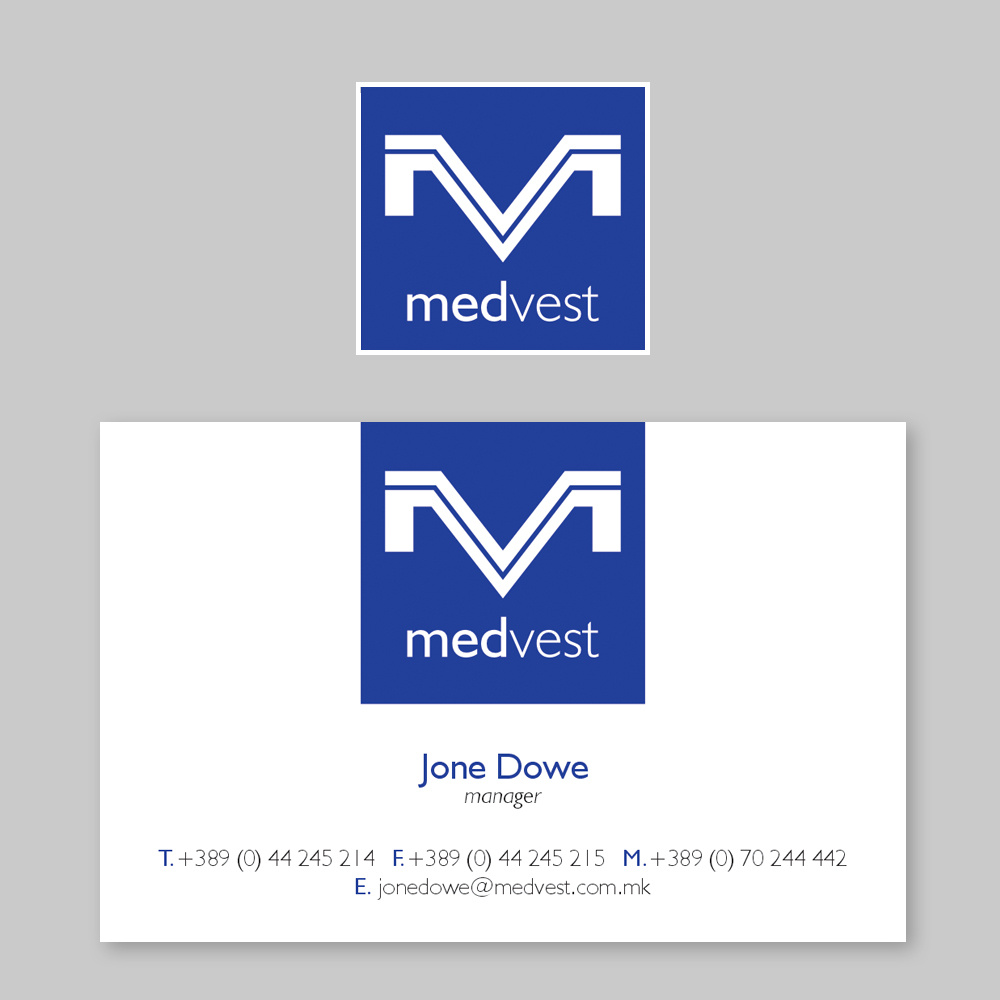 Medvest Logo & Bussines card by Afrim Bulica on Dribbble