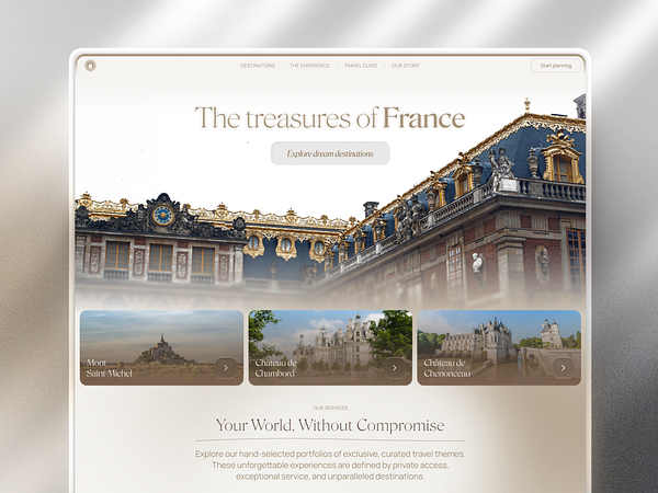 Luxury travel agency - UI exploration by Yohan Ducloux on Dribbble