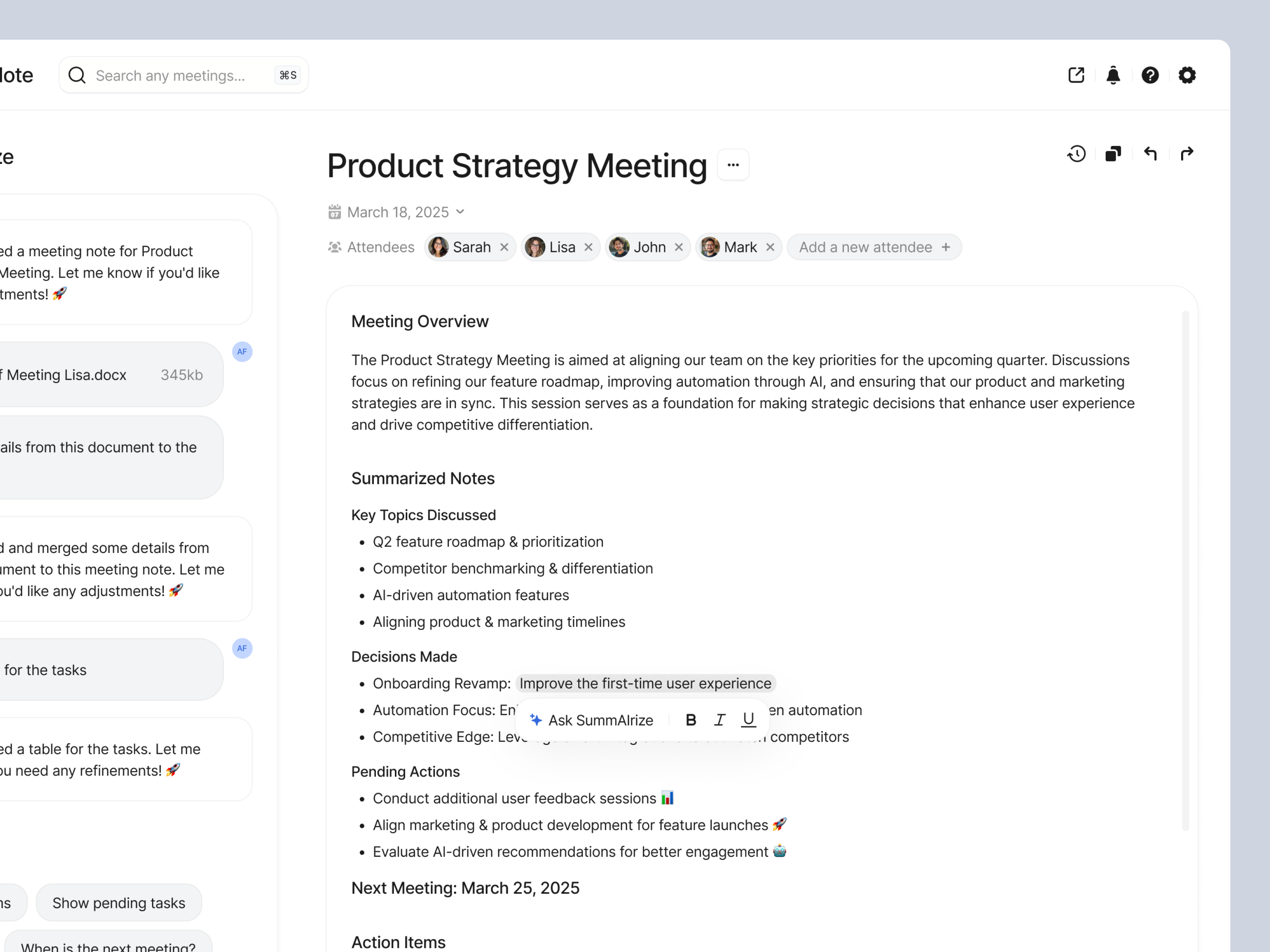 Meeting Notes AI Meeting Transcription Dashboard by Pickolab Studio on ...