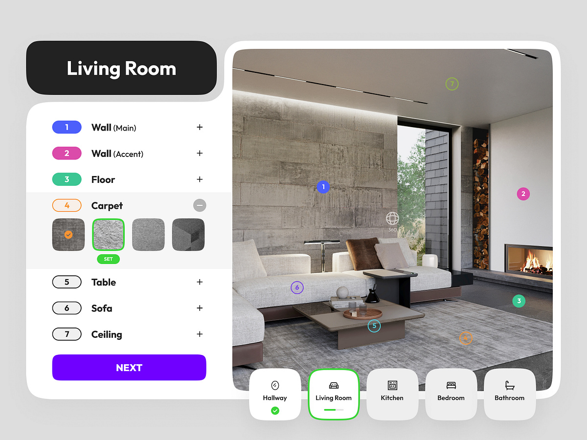 Interior Design App by Alexandre Omiadze on Dribbble