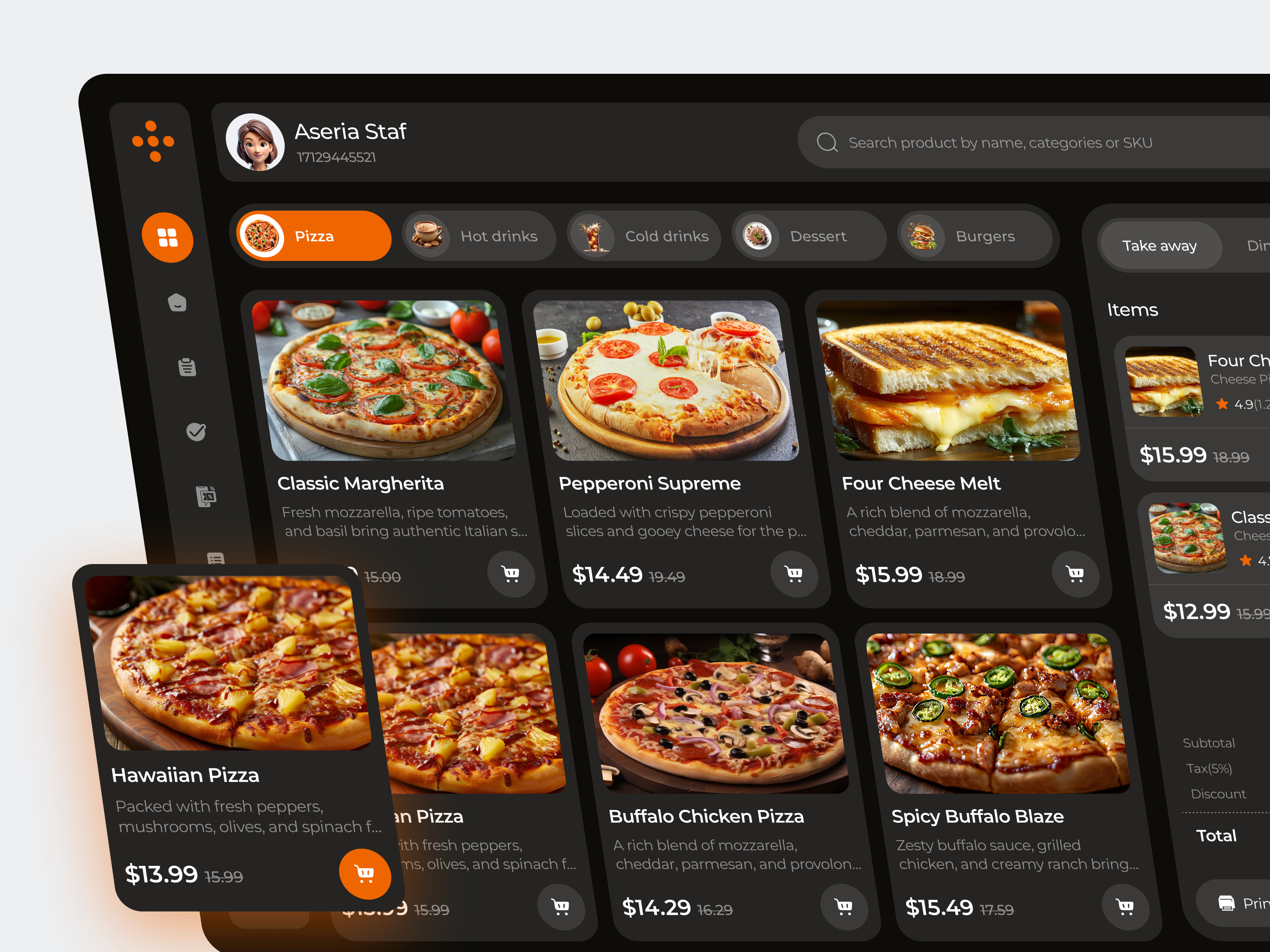Restaurant POS Dashboard UI by Mohammad Ali on Dribbble