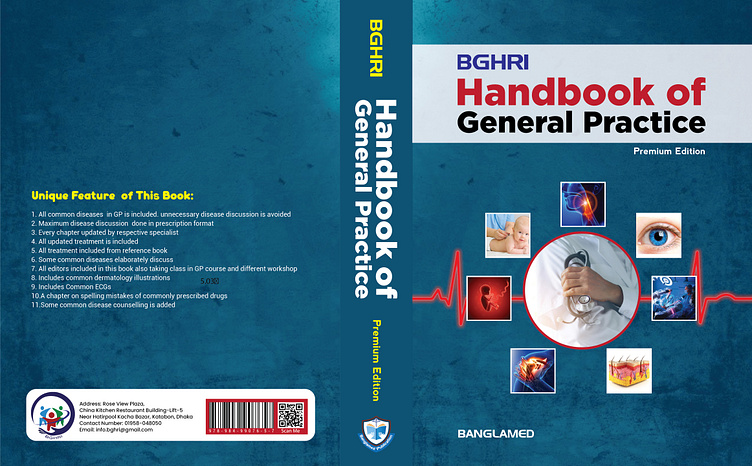 Medical Book Cover Design | Handbook of GP by Md Misbah Uddin on Dribbble