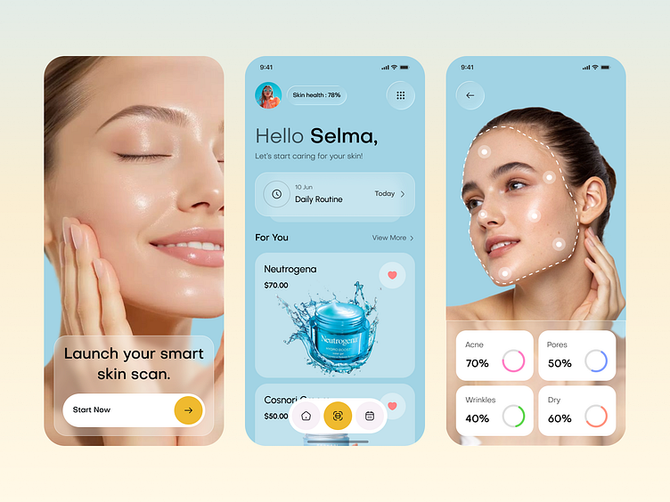 Beauty & Skin Analysis Mobile App by Masud Rana Palash 🔥 on Dribbble