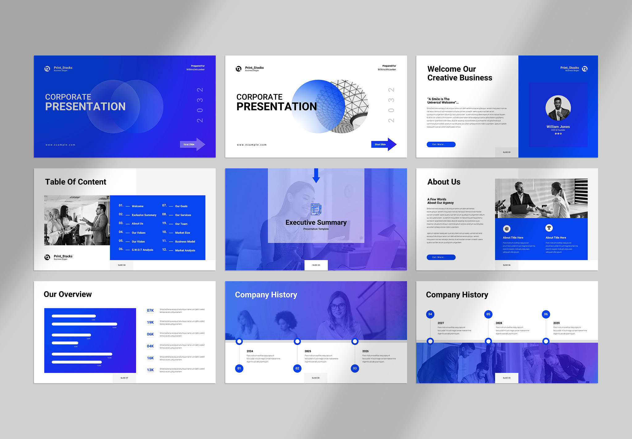 Corporate Business Presentation Template by Spark_Creative on Dribbble