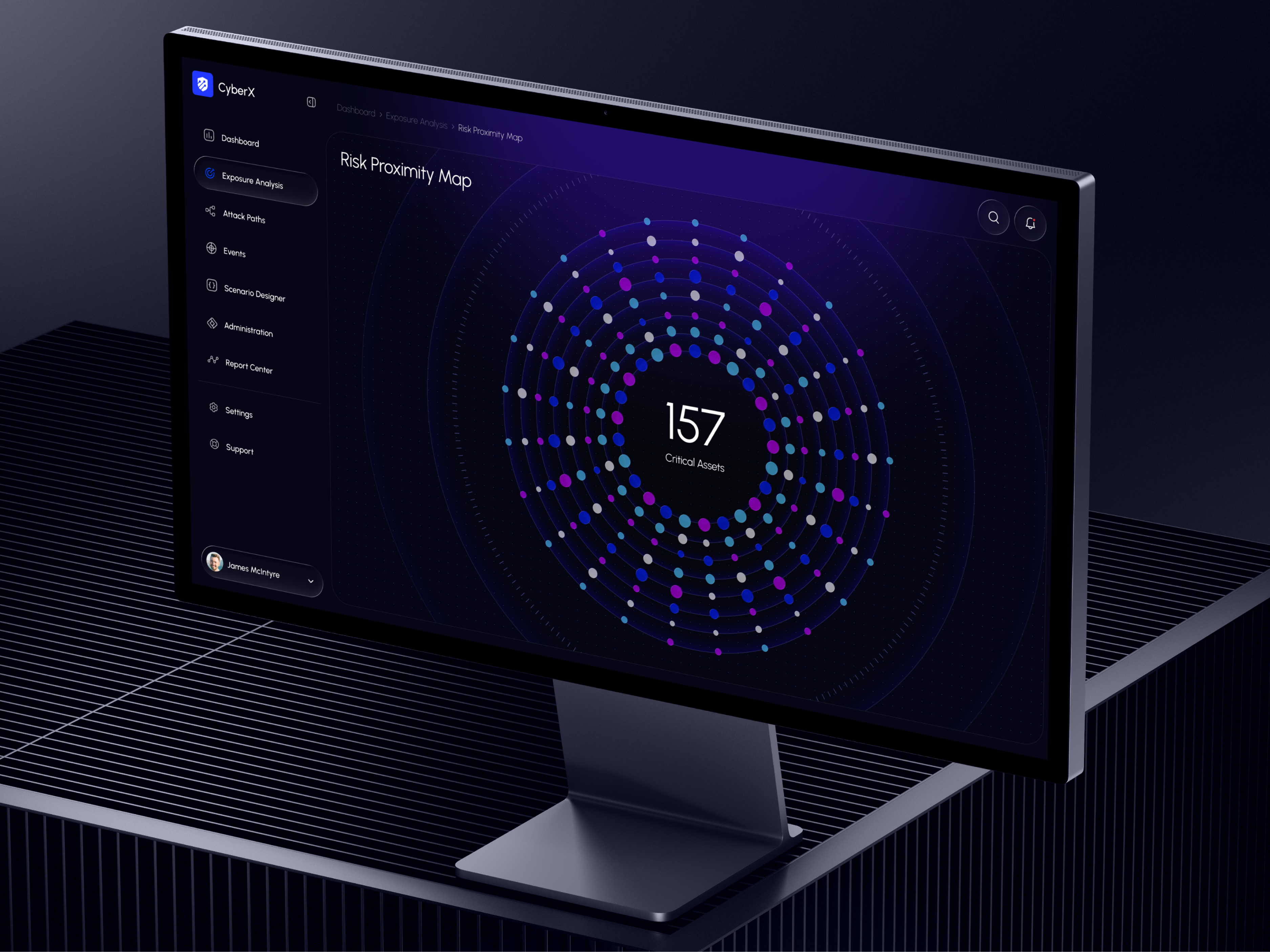 Cyber Dashboard - Risk Proximity Map UI/UX Design by AmazingUI by ...