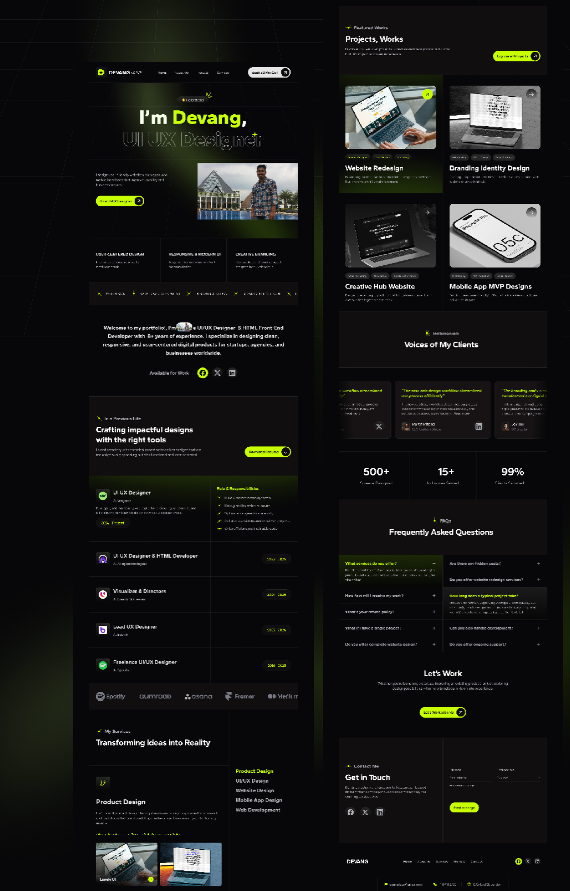 Devang Tank – UI/UX Designer Portfolio Landing Page by Devang Tank on ...