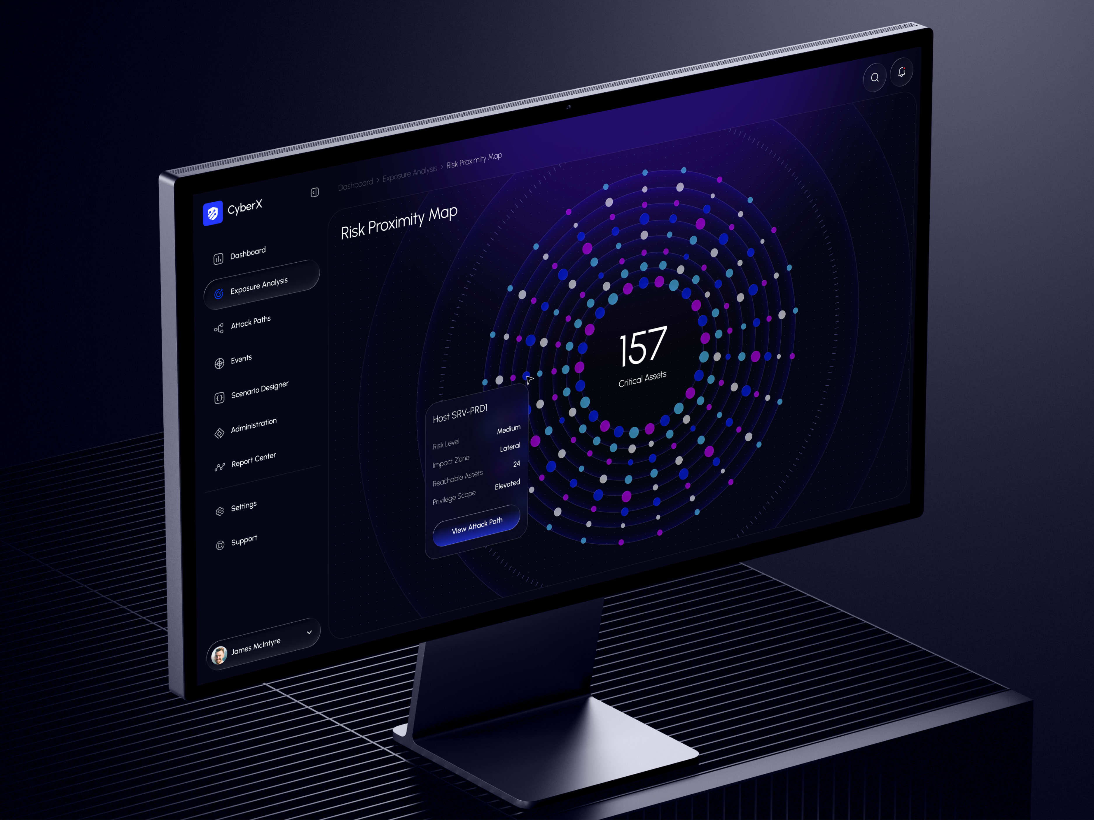 Cyber Dashboard - Risk Proximity Map UI/UX Design by AmazingUI by ...