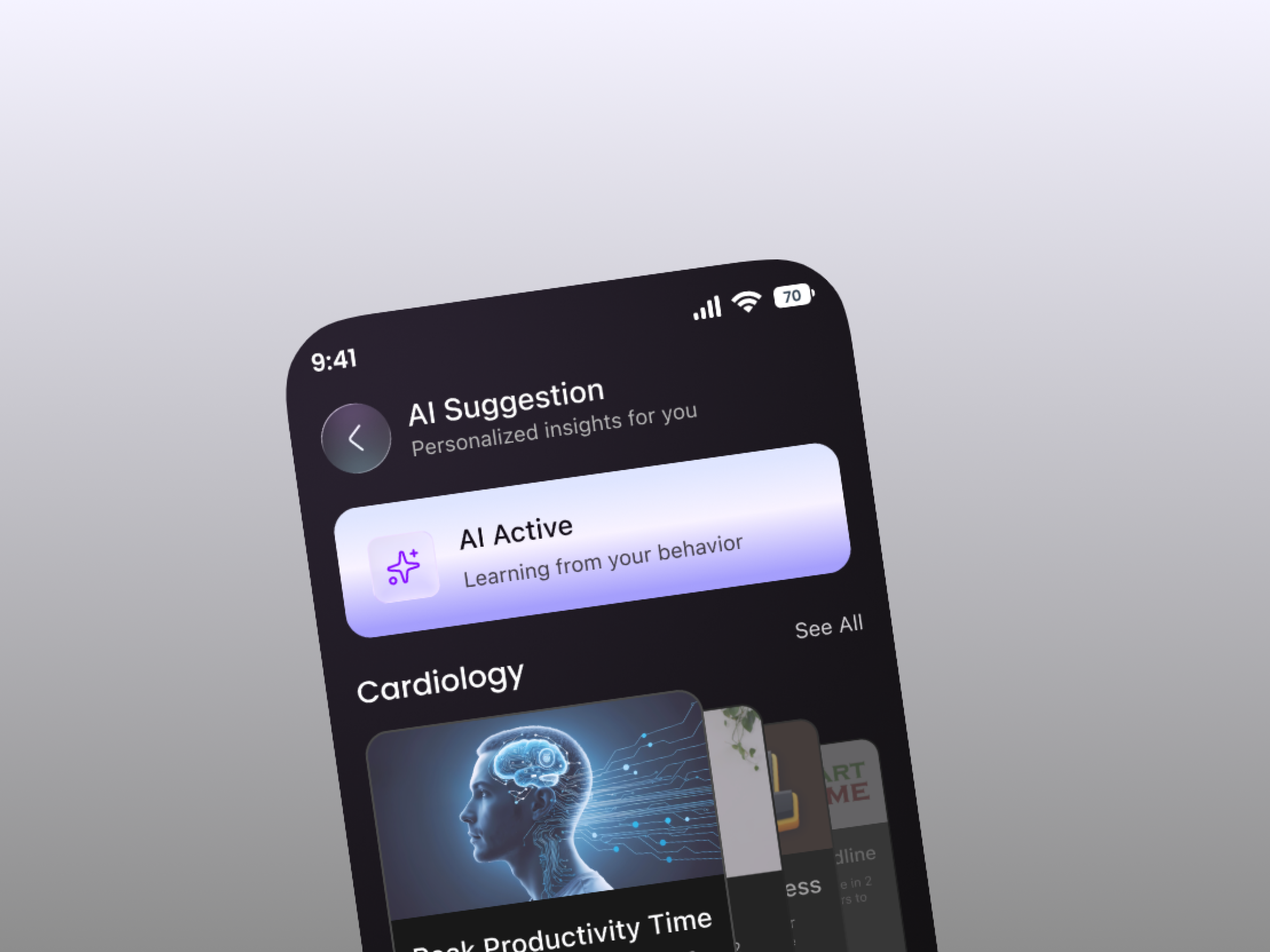 AI-Powered Smart Suggestions Mobile App by Creative Studio on Dribbble