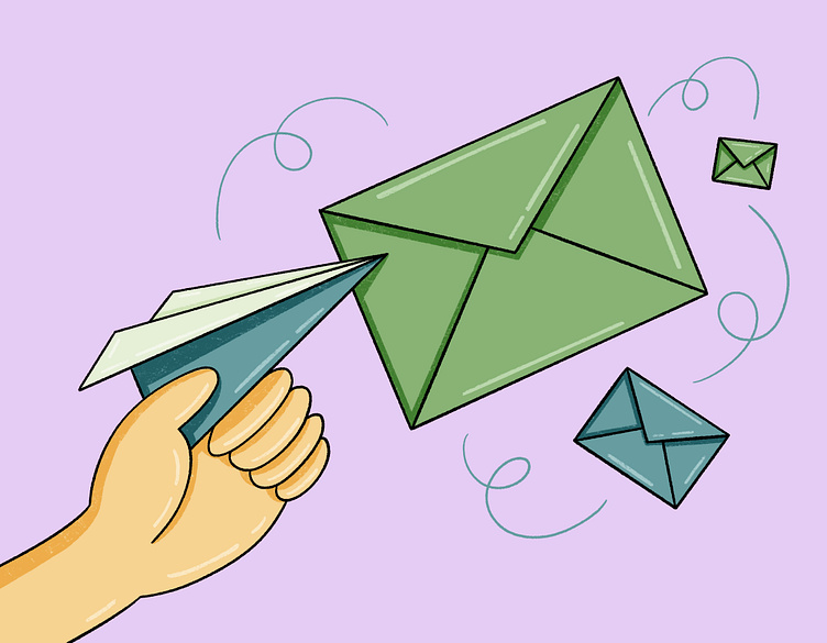 Sending emails by Anna on Dribbble