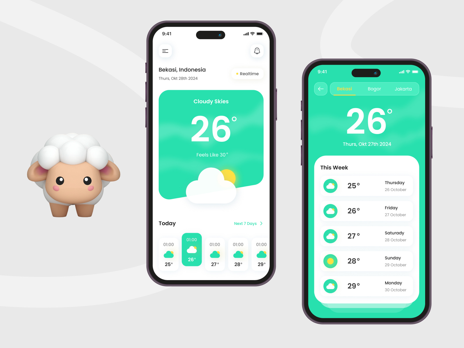 weather mobile app by ram_uiuxdesigner on Dribbble
